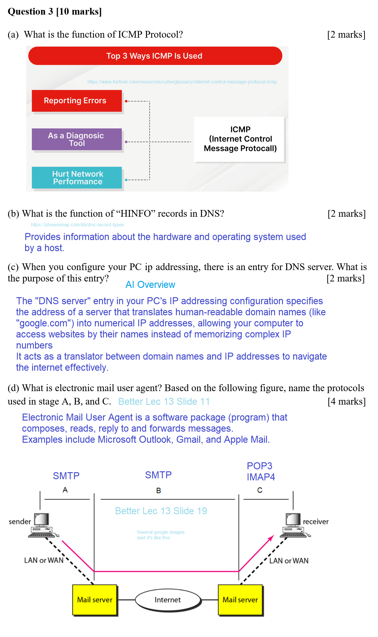 Exam questions - TSN 2201